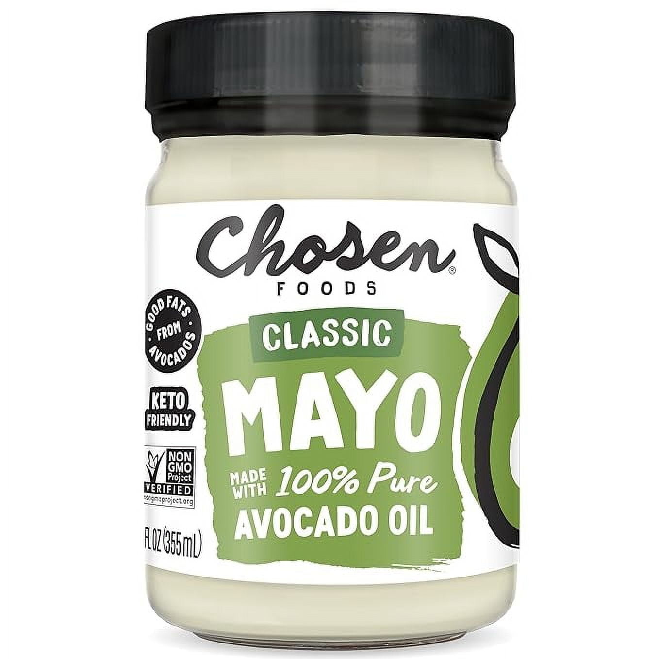 Chosen Foods 100% Avocado Oil-Based Classic Mayonnaise, Gluten & Dairy ...