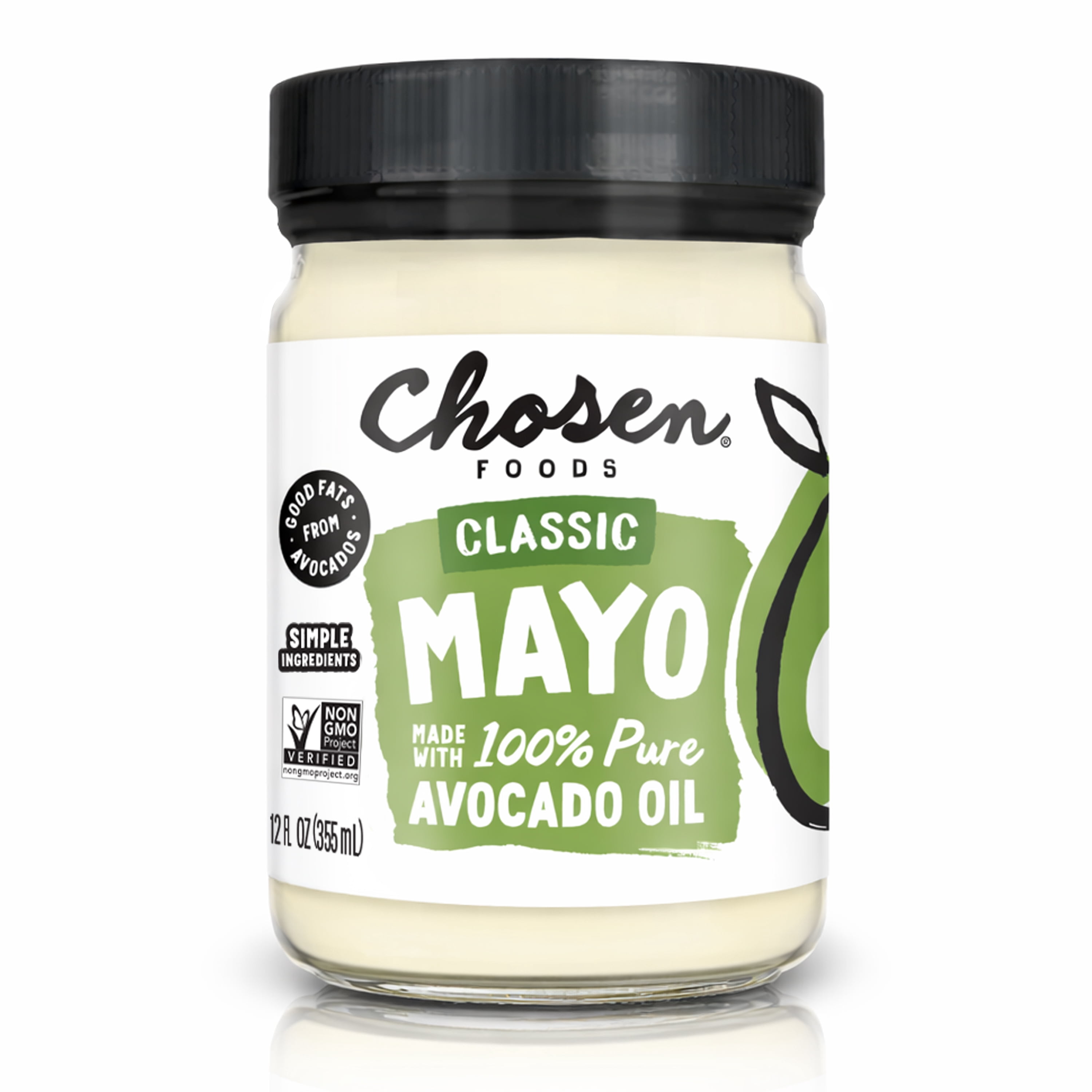 Chosen Foods, Avocado Oil Classic Mayo, 12 oz Jar, Keto-Friendly ...