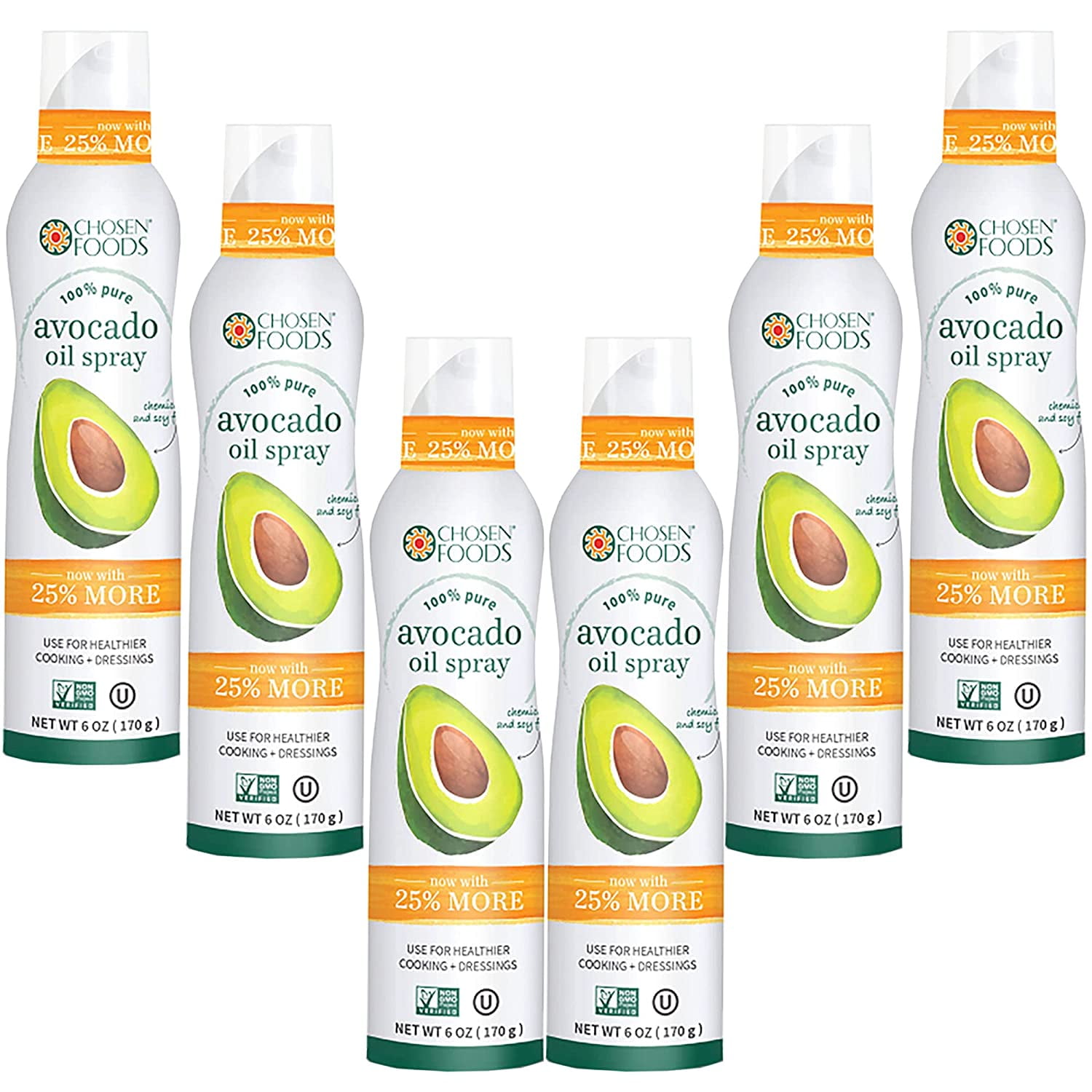 Chosen Foods 100% Pure Avocado Oil Spray 4.7 oz (6 Pack) - Walmart.com