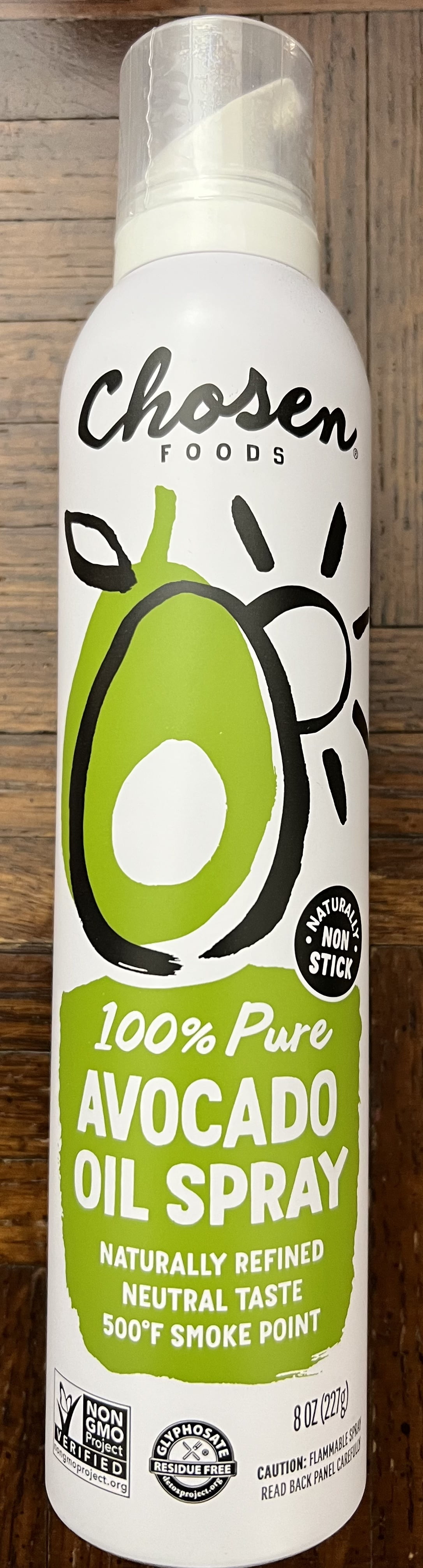 Chosen Foods 100% Pure Avocado Oil Spray, Naturally Refined, 8OZ ...