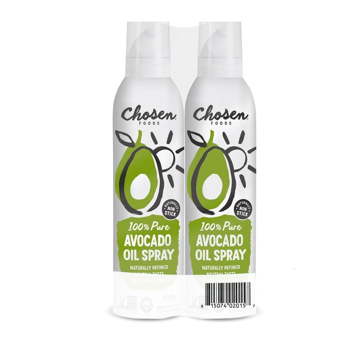 Chosen Foods Avocado Oil Cooking Spray, 8 Ounce, High Smoke Point, Pack ...