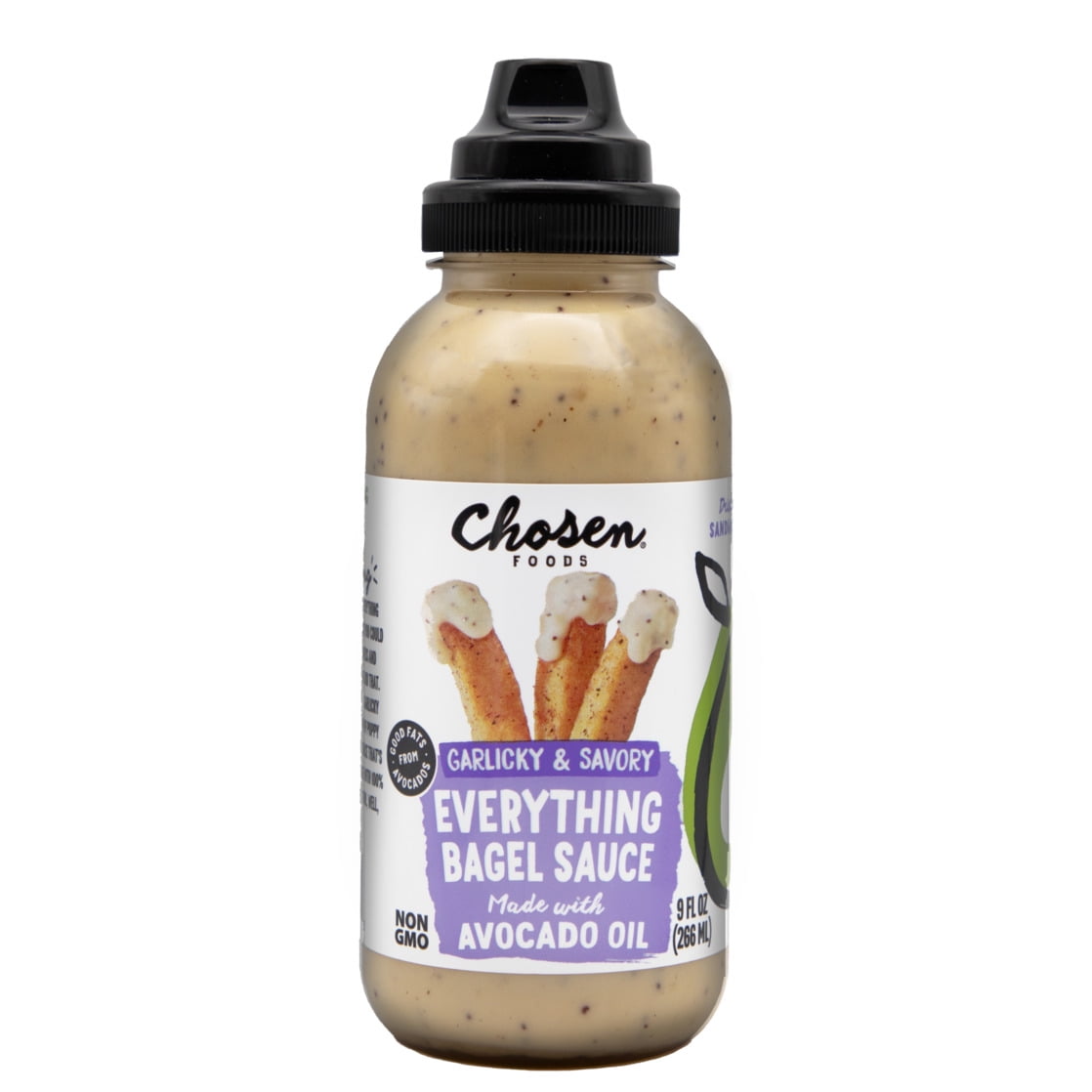 Chosen Foods Garlic Condiments Everything Bagel Sauce, 9 oz Bottle ...