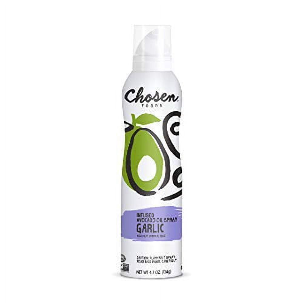 Chosen Foods Garlic Infused Avocado Oil Spray 4.7 oz., Non-GMO, High ...