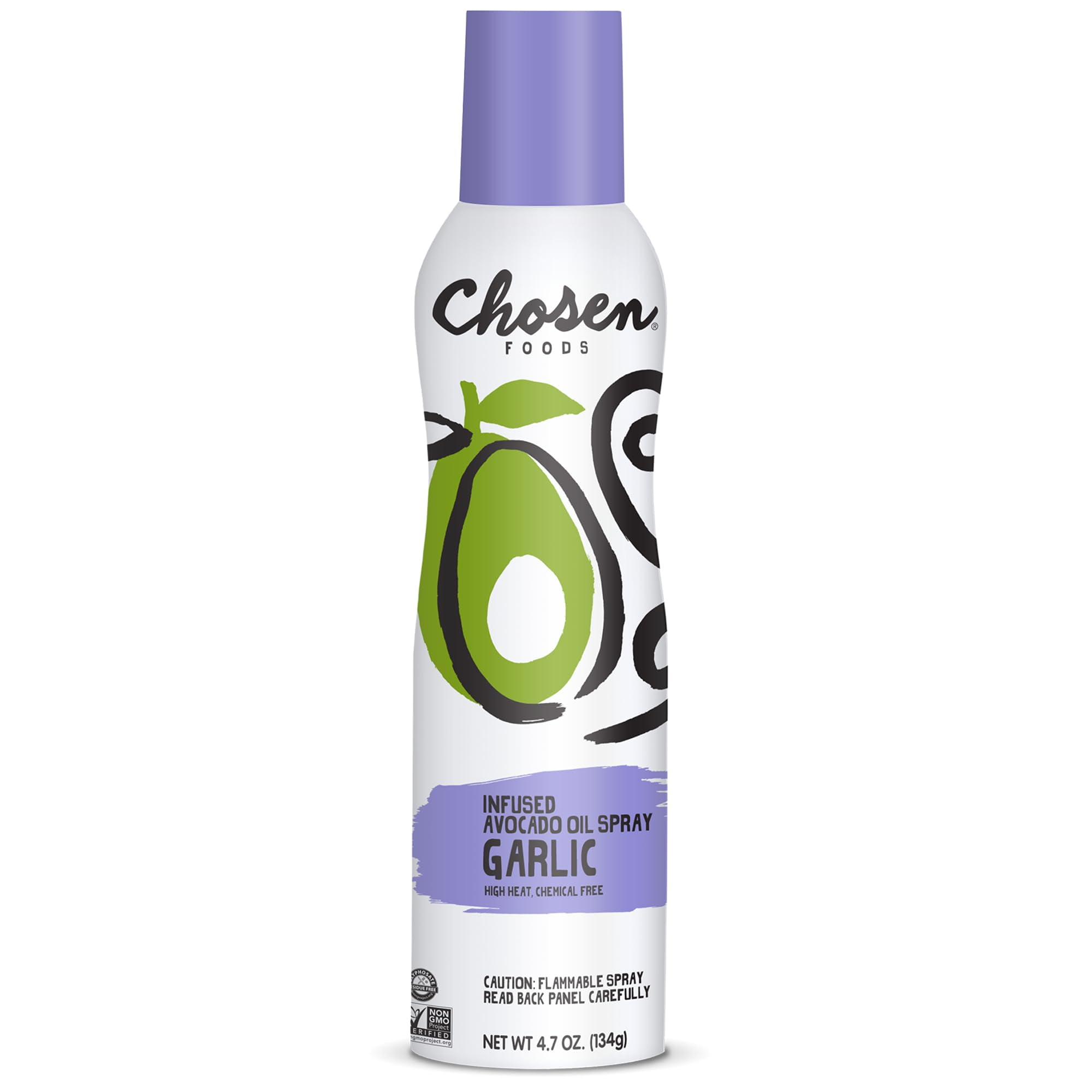 Chosen Foods GarlicITSC Infused Avocado Oil Spray, Kosher Cooking Spray ...
