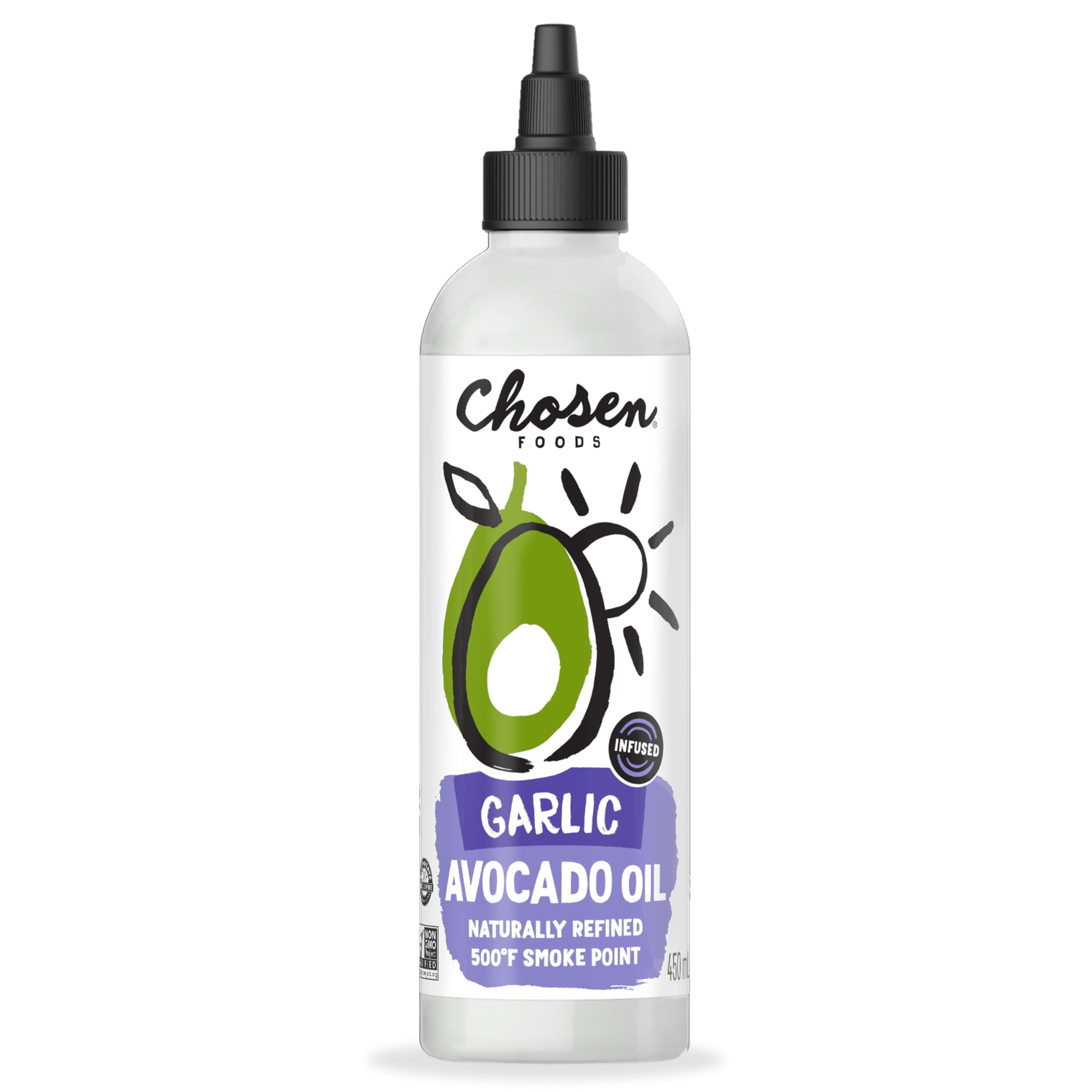 Chosen Foods GarlicTRDN Avocado Oil Squeeze Chef's Bottle - 16.2 Fl Oz ...