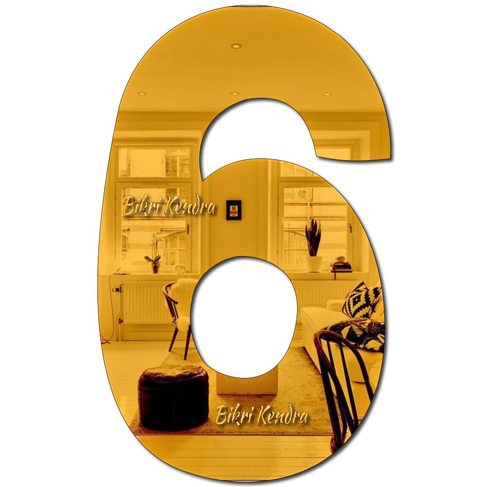 Chote Mote Seller Number 6 Big Size Mirror Numericals for Art and Craft ...