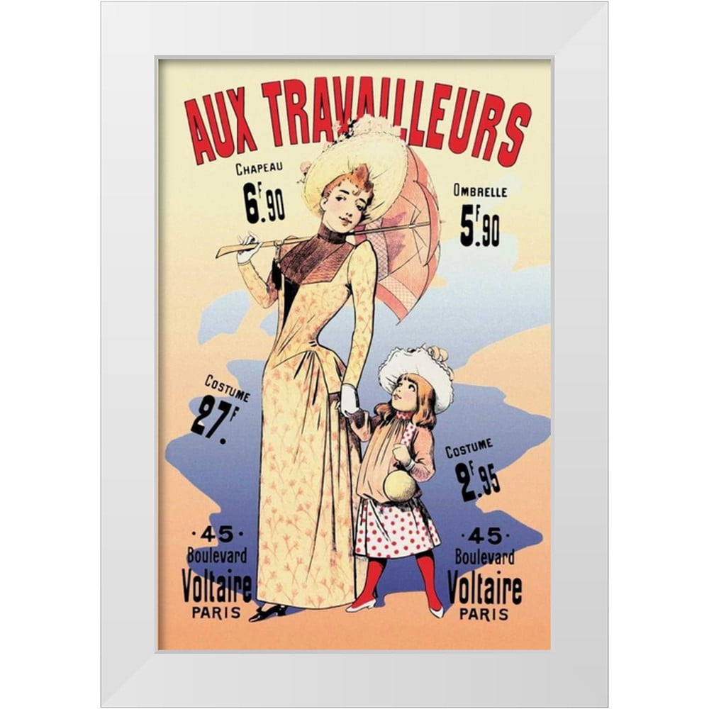 Choubrac, Alfred 17x24 White Modern Wood Framed Museum Art Print Titled ...