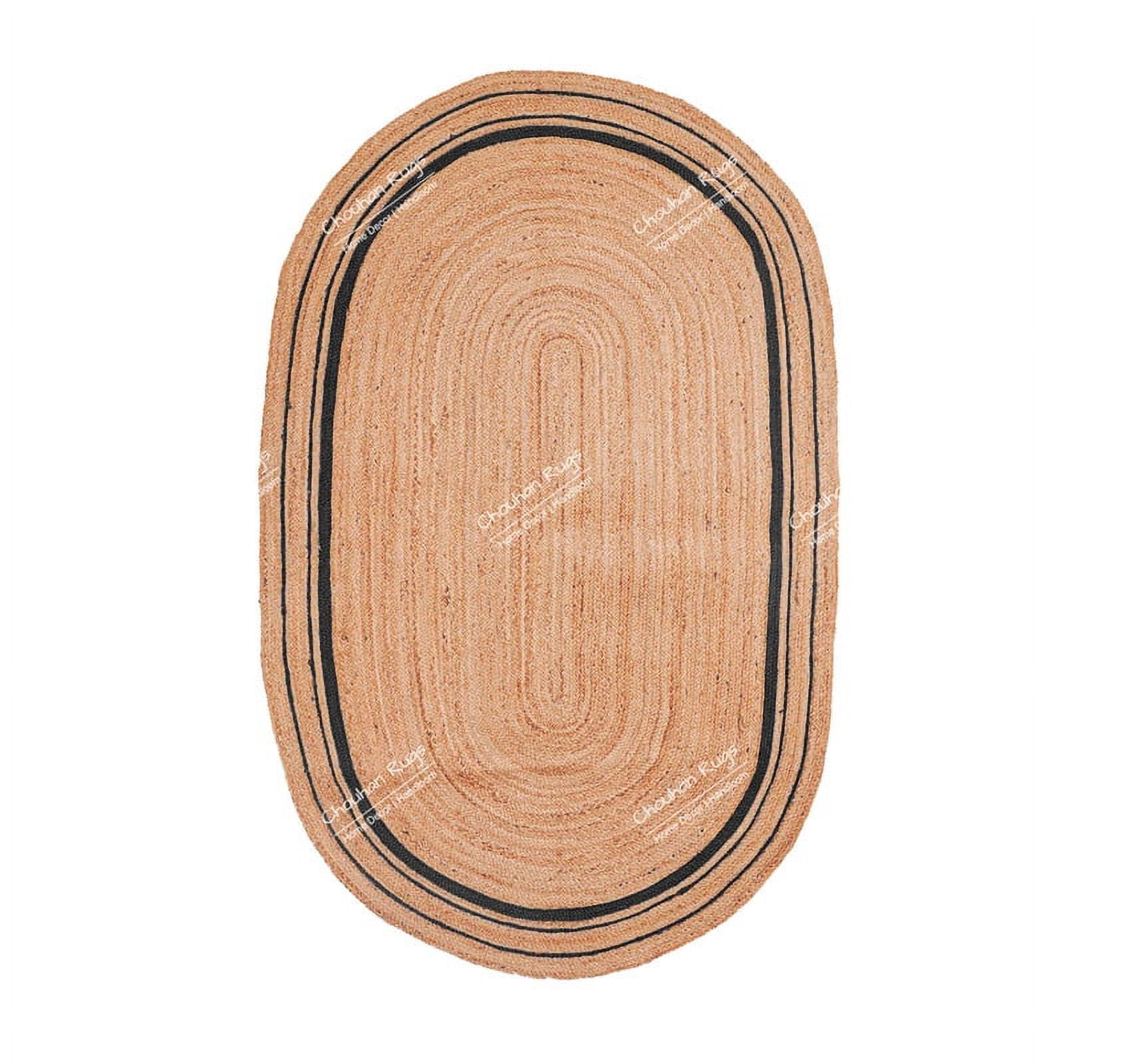 Chouhan Rugs Natural Jute Black 3 Bordered Rug Bohemian Rug Decor Rug ...