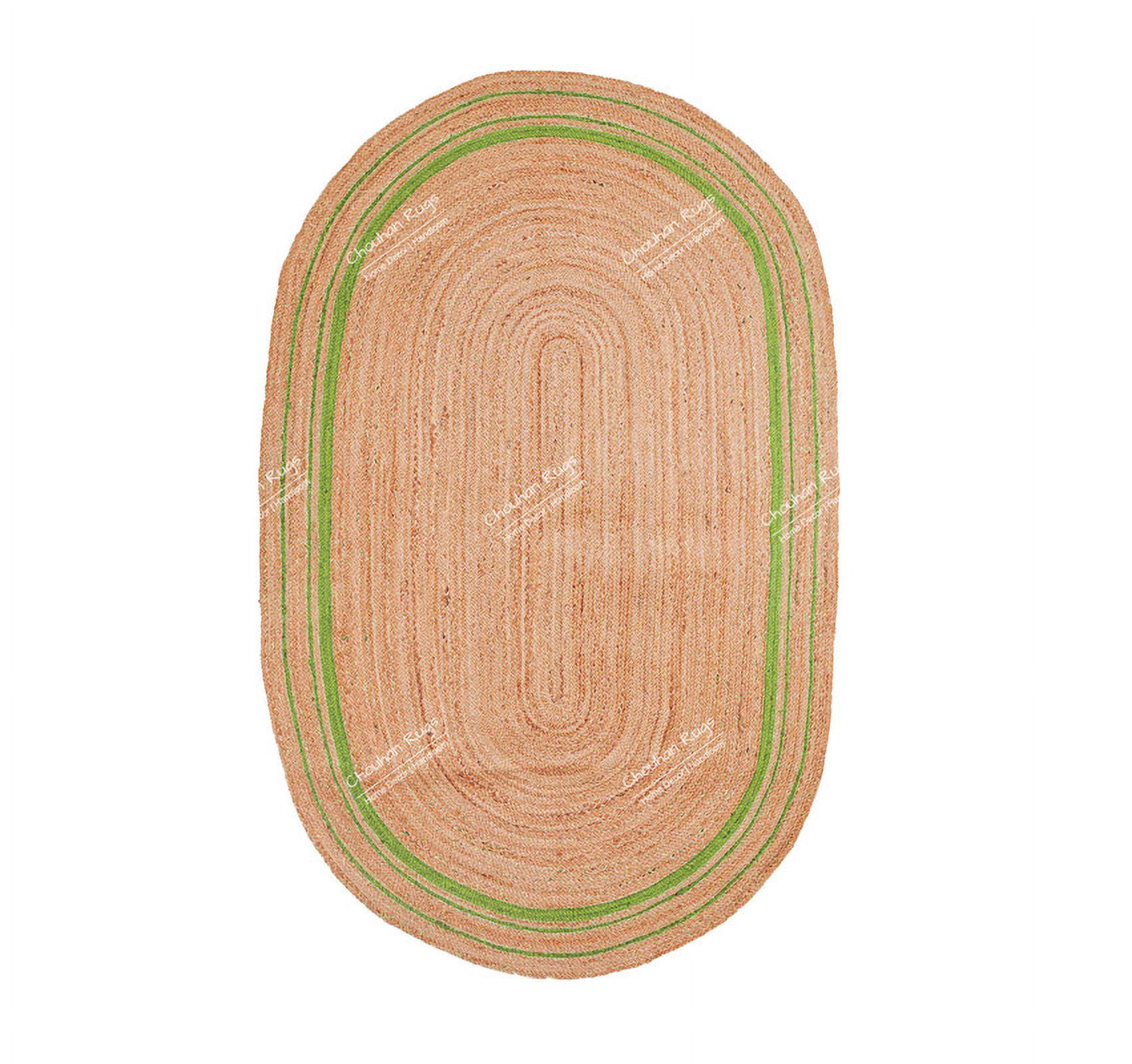 Chouhan Rugs Natural Jute Green 3 Bordered Rug Bohemian Rug Decor Rug ...