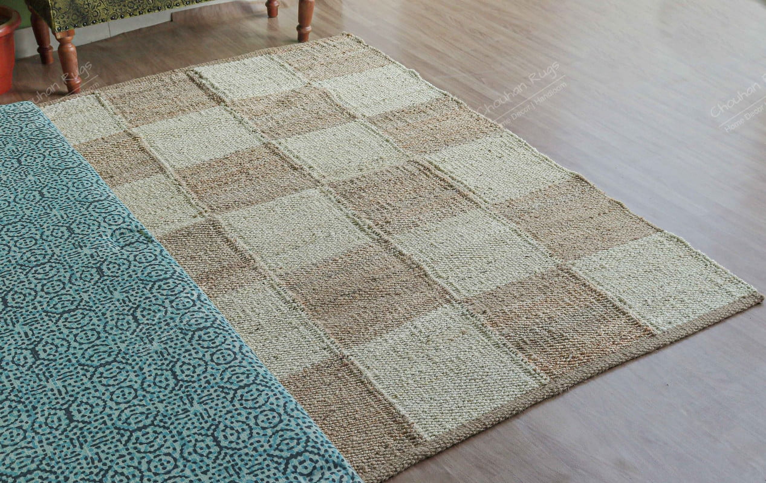 Chouhan Rugs Natural Jute Hemp Rug Bohemian Rug Decor Rug Handwoven Rug ...