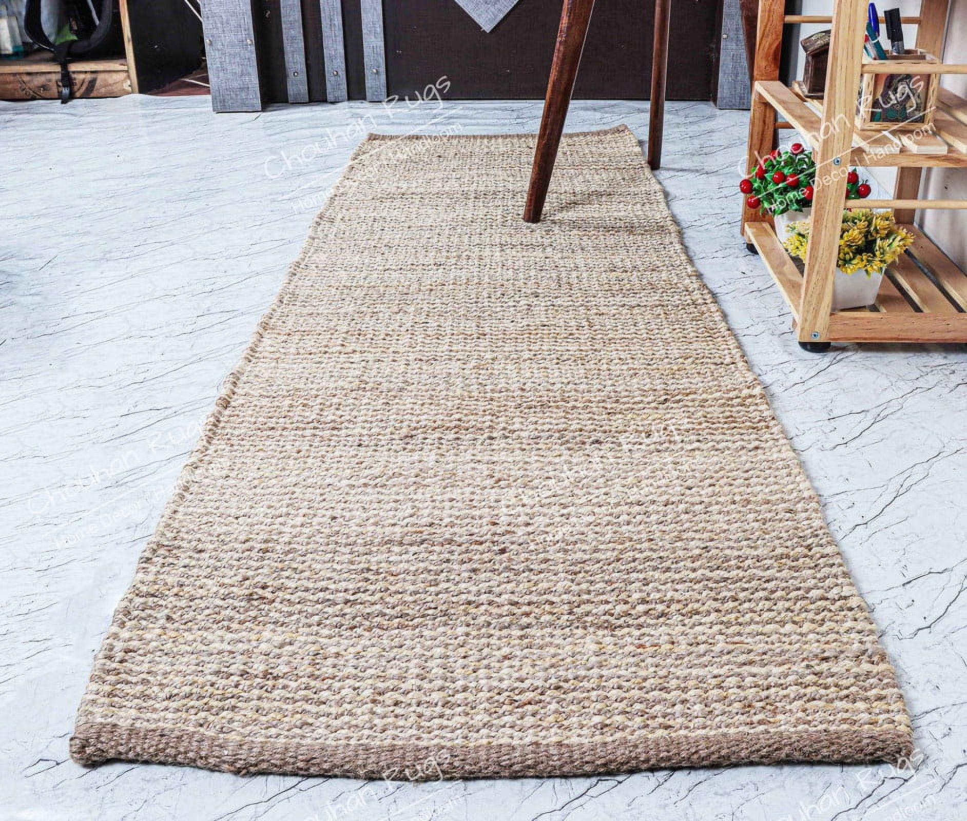 Chouhan Rugs Natural Jute Hemp Runner Rug Bohemian Rug Decor Rug ...