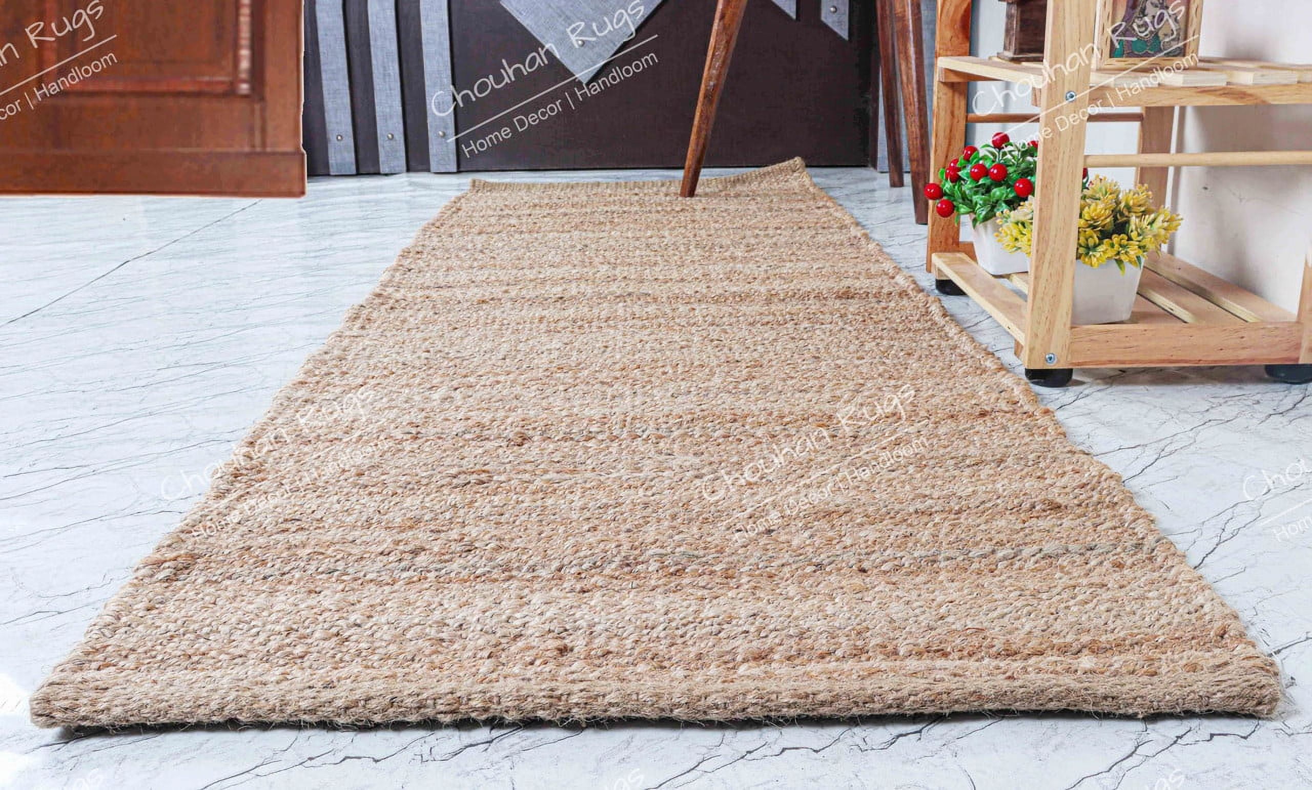 Chouhan Rugs Natural Jute Hemp Runner Rug Bohemian Rug Decor Rug ...