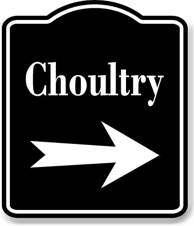 Choultry Right Arrow BLACK Aluminum Composite Sign, 8.5"x10" - Walmart.com