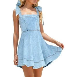 Ruffle Hem Denim Dress Ruffle Hem Denim Dress