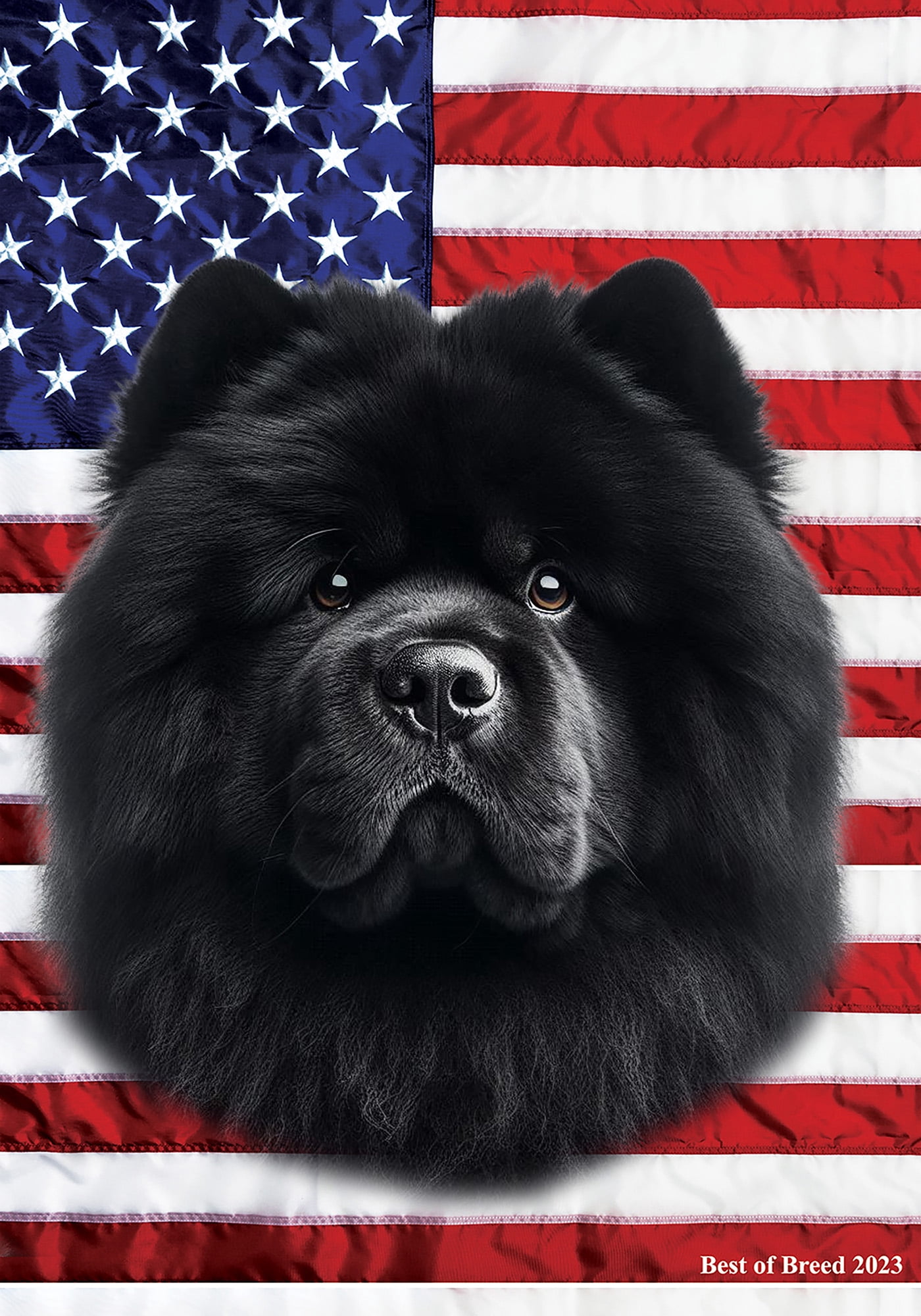 Chow Chow Black - Best of Breed All-American Patriotic III House Flags ...
