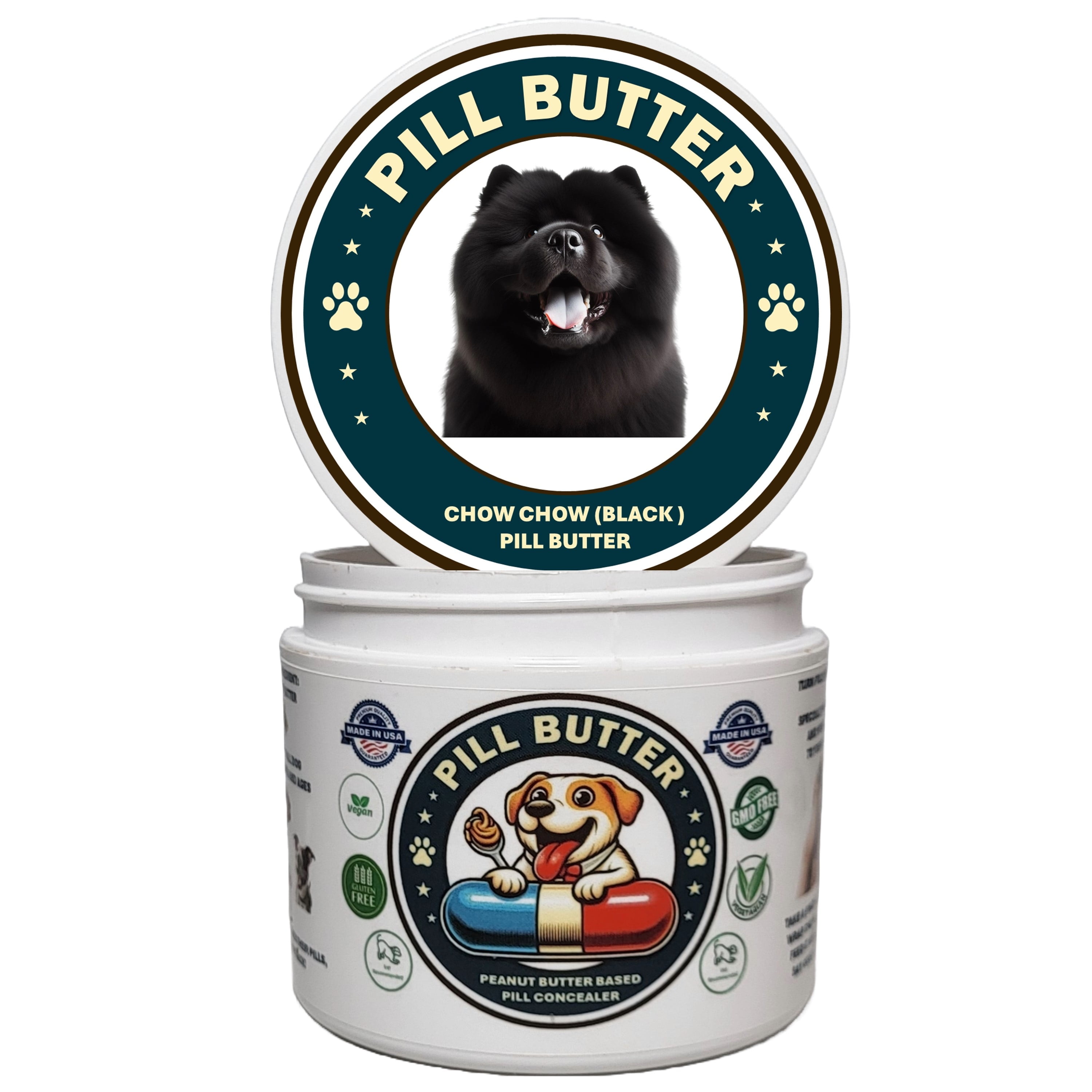 Pill Butter: Chow Chow Black Dog Treats to Wrap Pills - Moldable Non ...