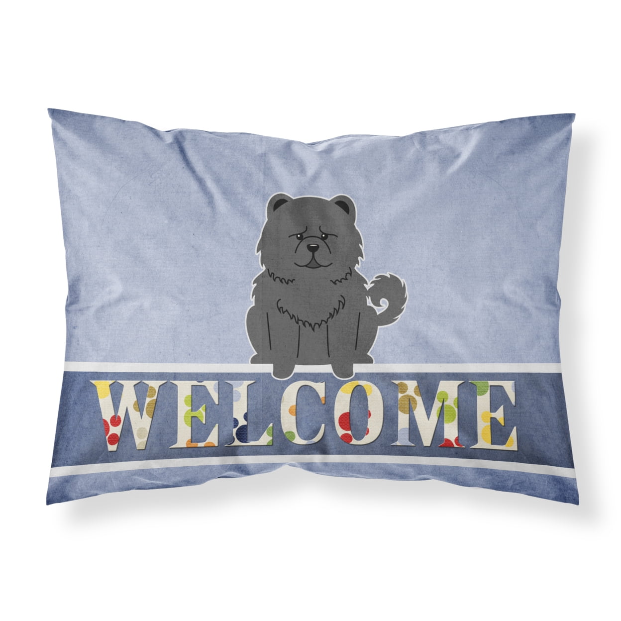 Chow Chow Black Welcome Fabric Standard Pillowcase - Walmart.com