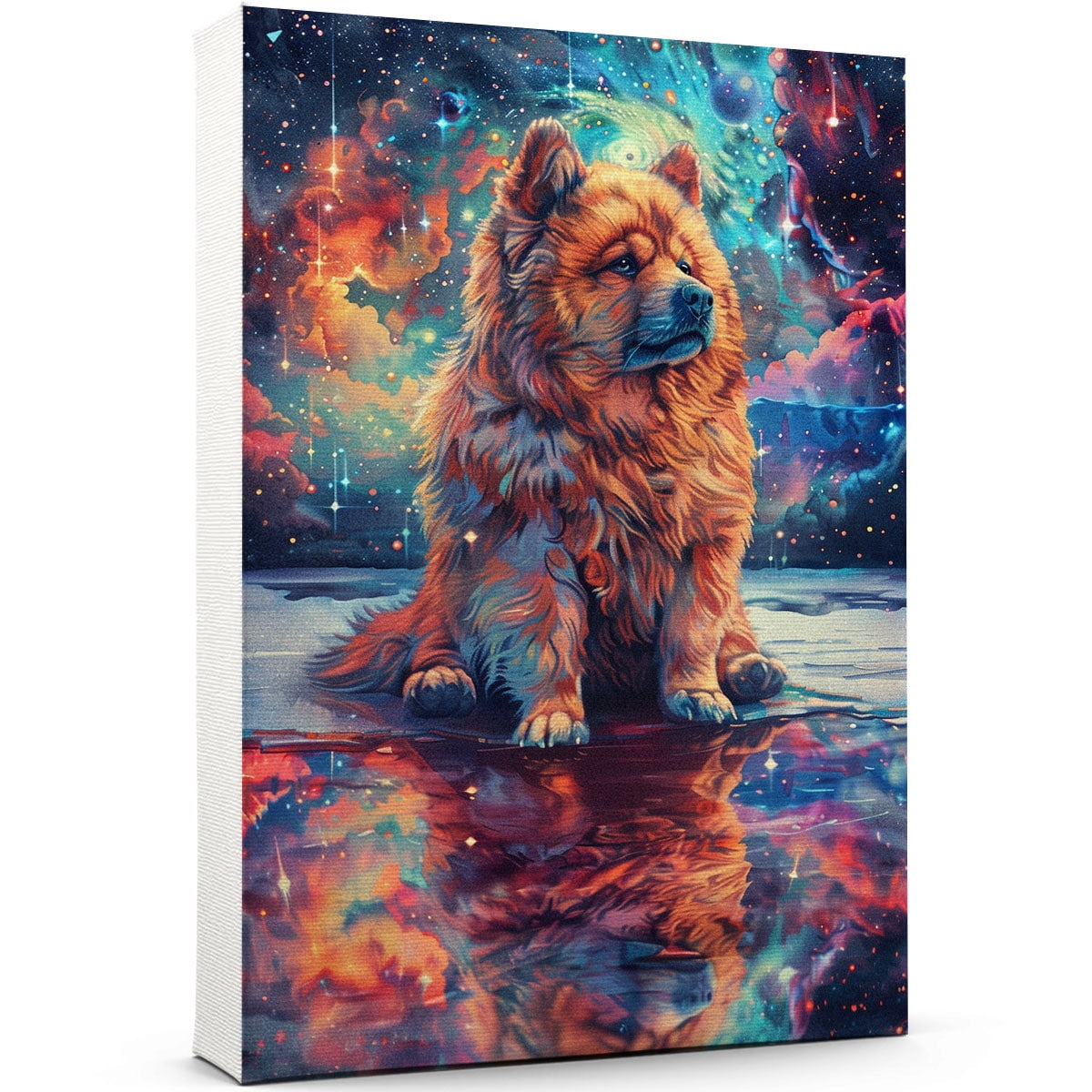 Chow Chow Dog Lying in The Snow Canvas Print Wall Art Famous Painting ...