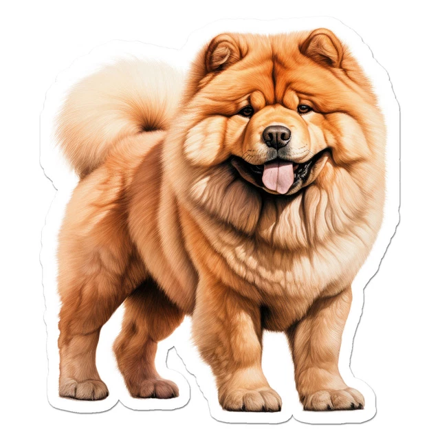 Chow Chow Dog Sticker Phone Decal Water Bottle Stickers Car Decals ...
