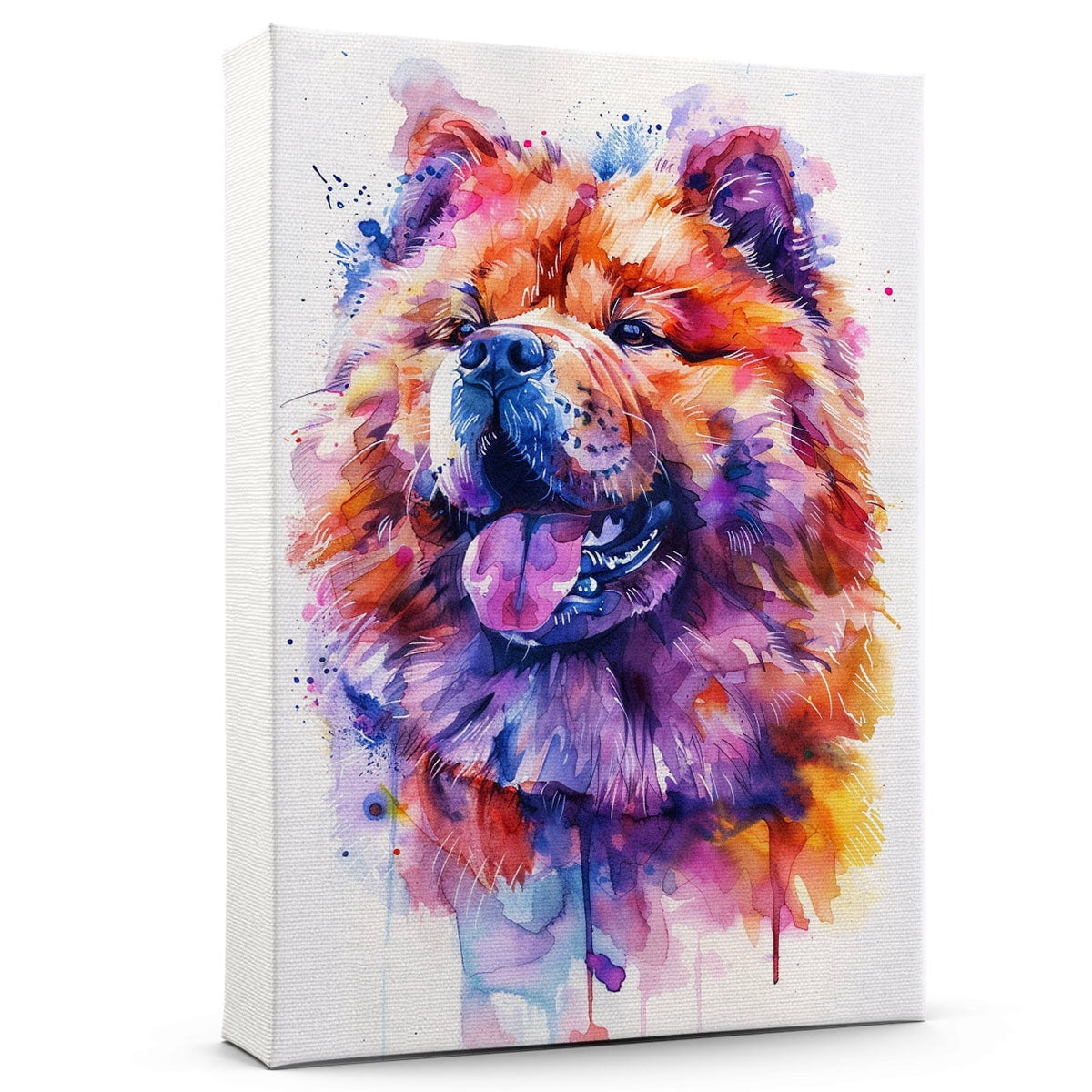 Chow Chow Dog Wall Art Animal Oil Painting On Canvas Poster Dog ...
