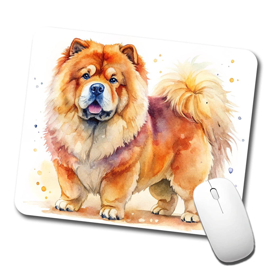 Chow Chow Dog Watercolor Style Mouse Pad Low Profile Gaming Mat ...