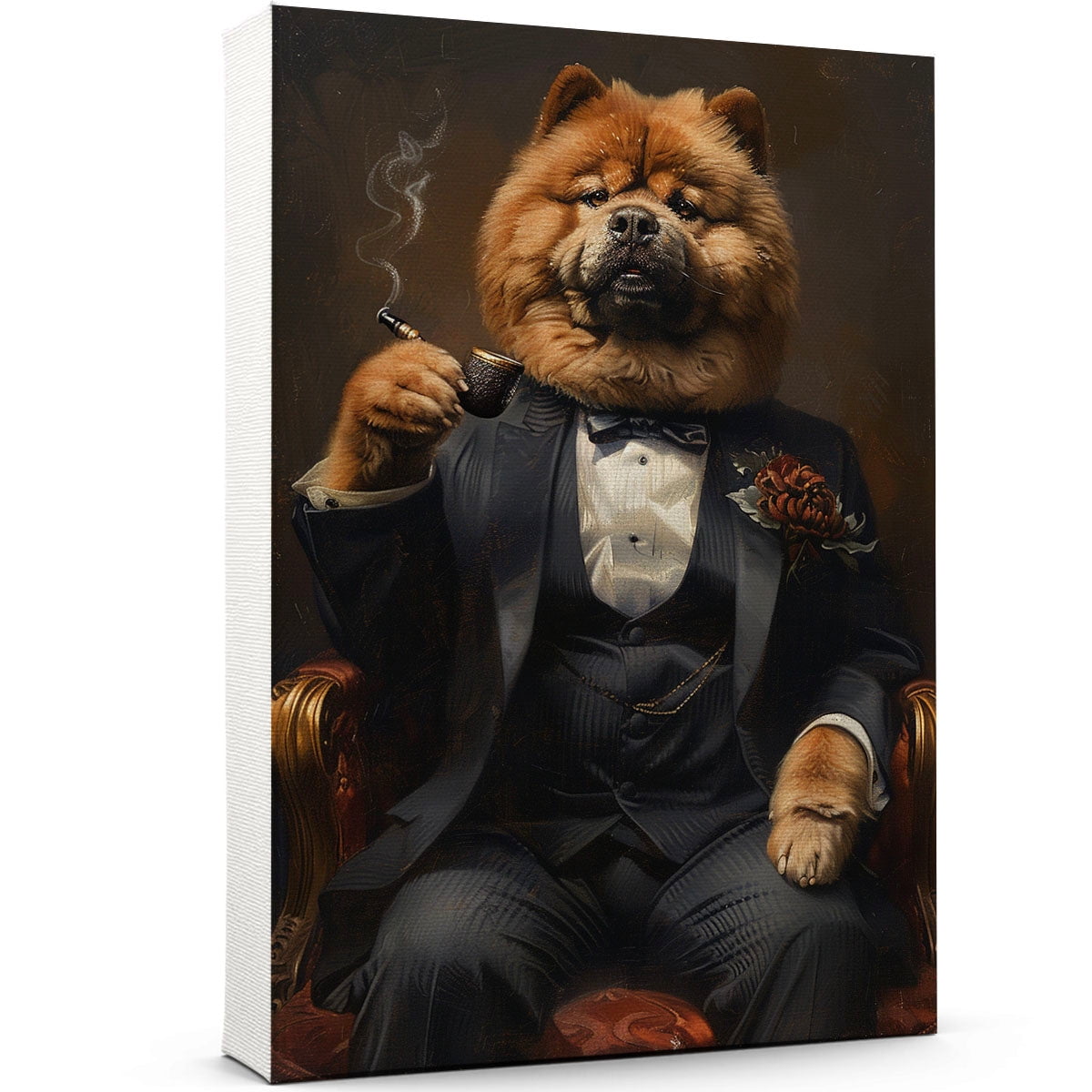 Chow Chow Dog prints wall art Poster Unframe, Chow Chow Boss Dog Canvas ...