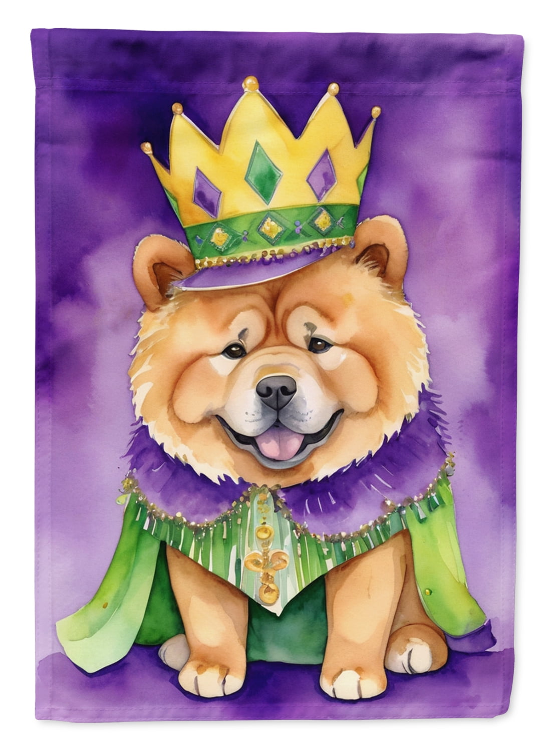 Chow Chow King of Mardi Gras House Flag 28 in x 40 in - Walmart.com