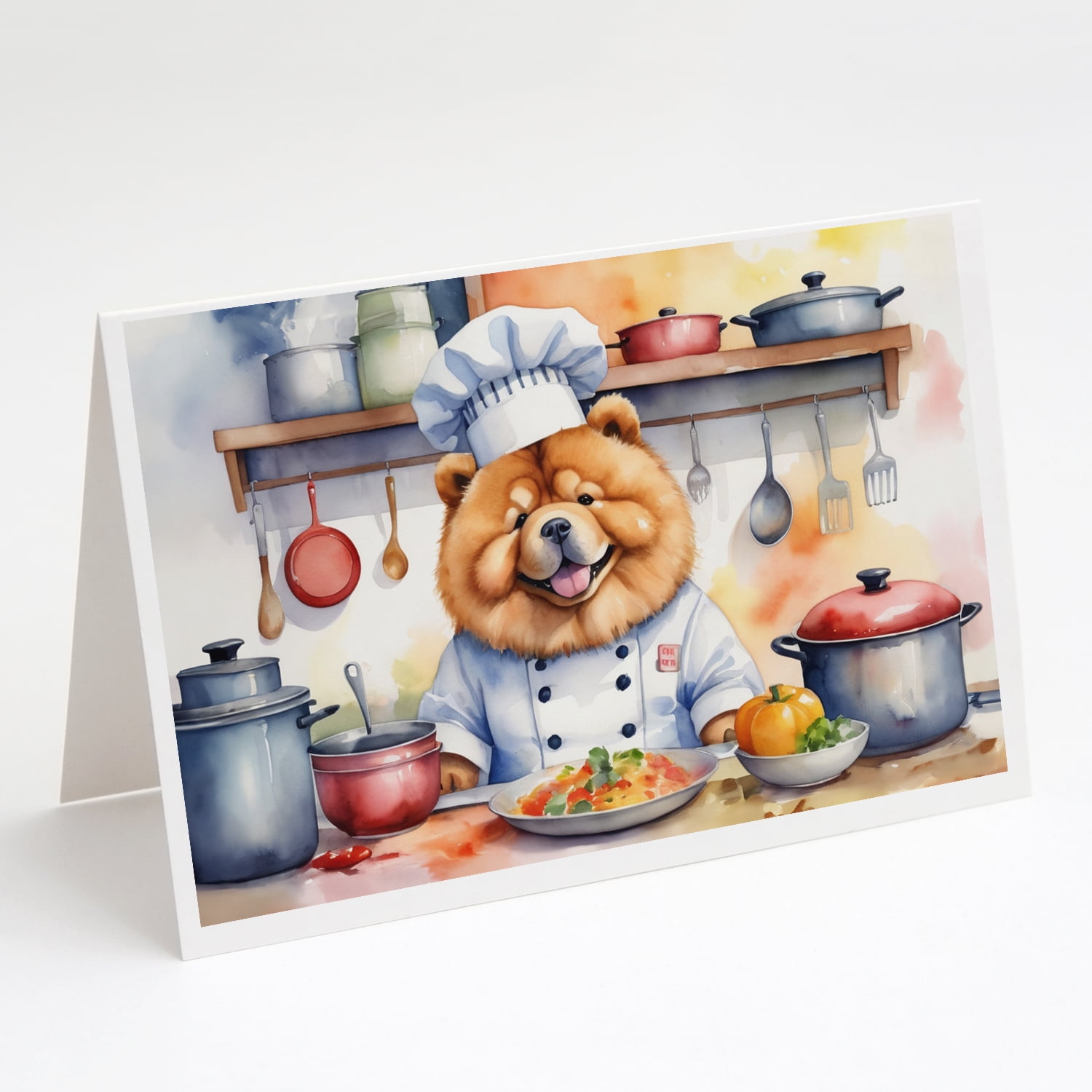 Chow Chow The Chef Greeting Cards Pack of 8 7 in x 5 in - Walmart.com