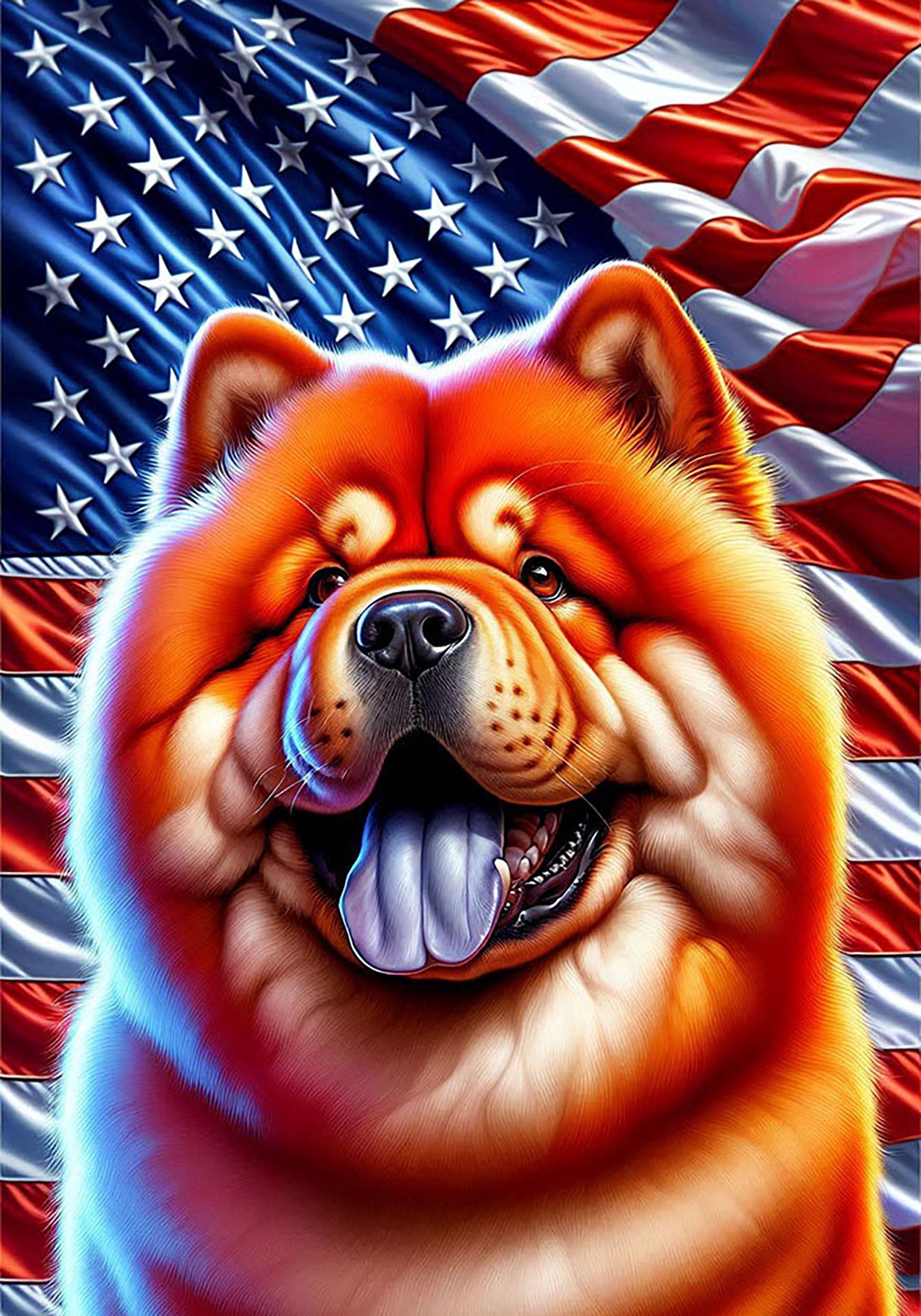 Chow Red - Best of Breed DCR Patriotic III Outdoor Garden Flag Mailbox ...