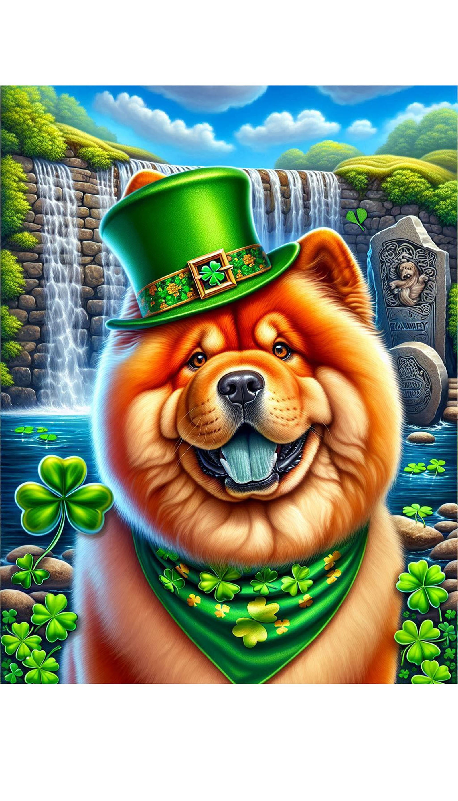 Chow Red - Best of Breed DCR Saint Patricks Day House Flag 28" x 40 ...