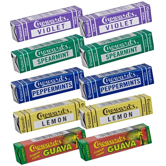 Choward's Mints Candy Variety MFF30 Pack | Violet, Spearmint, Guava ...