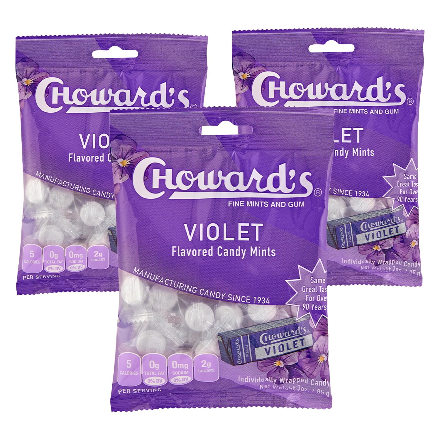 Choward's Violet Mints Candy BCF26 Bag | Bold Aromatic Perfect for ...