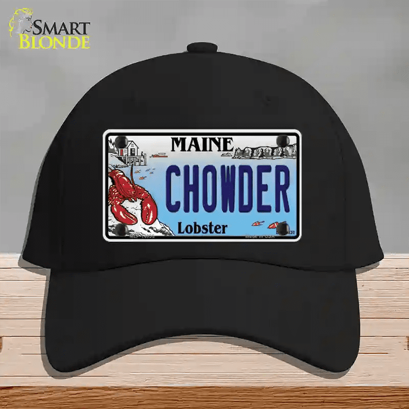 Chowder Maine Lobster Novelty License Plate Hat Cotton Black - Walmart.com