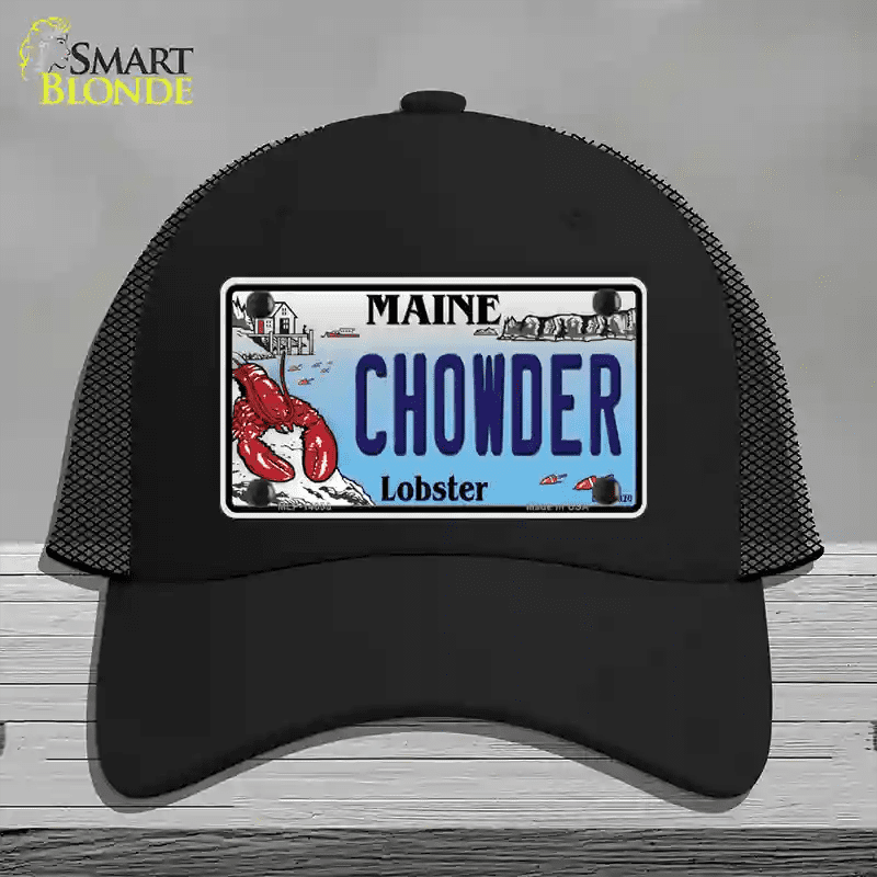 Chowder Maine Lobster Novelty License Plate Hat Mesh Black - Walmart.com