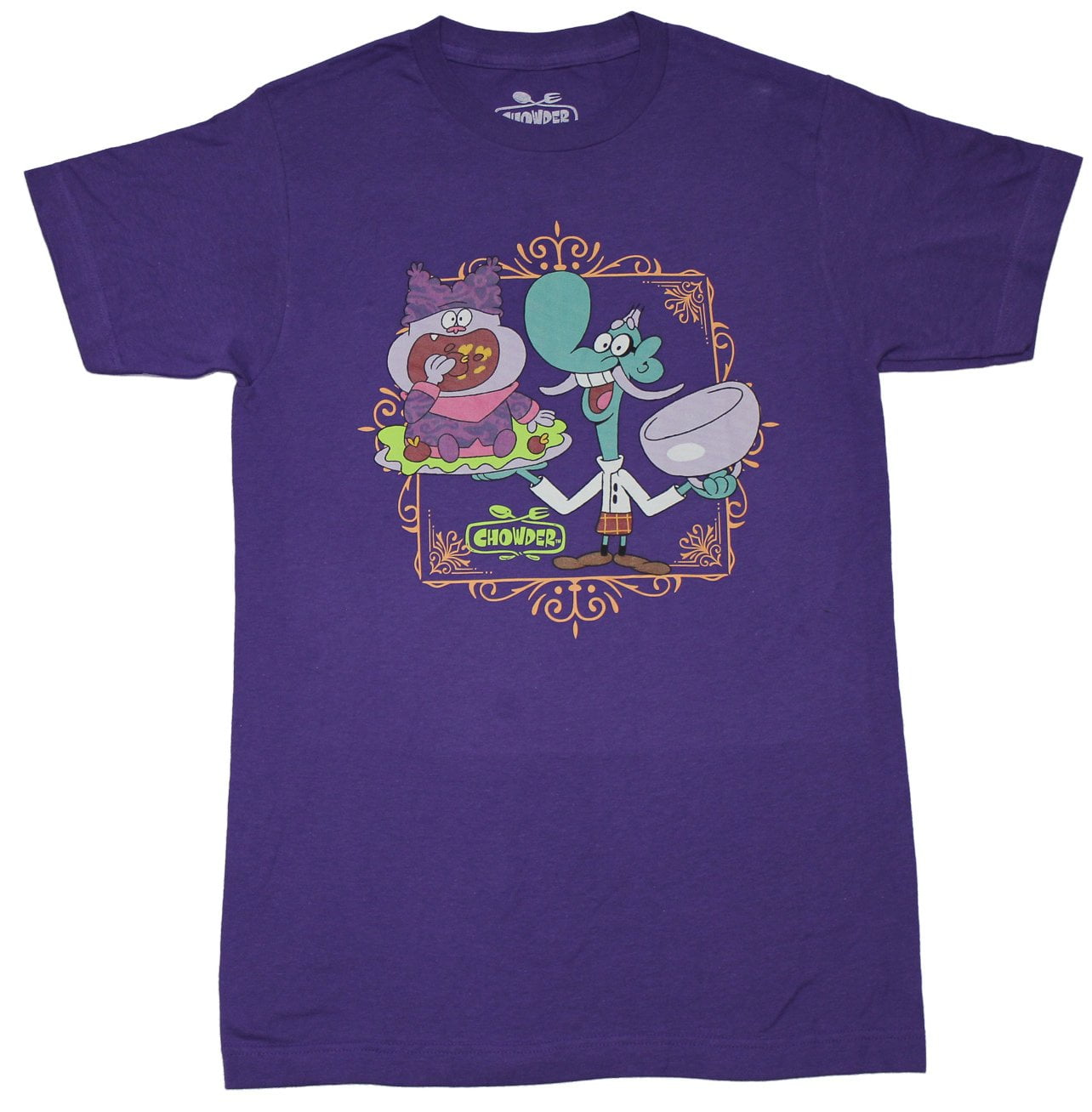 Chowder Mens T-Shirt - Duo Chowing Down in Picture Frame (2X-Large ...