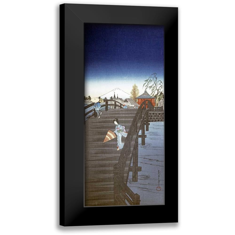 Chowka 10x18 Black Modern Framed Museum Art Print Titled - Japanese ...