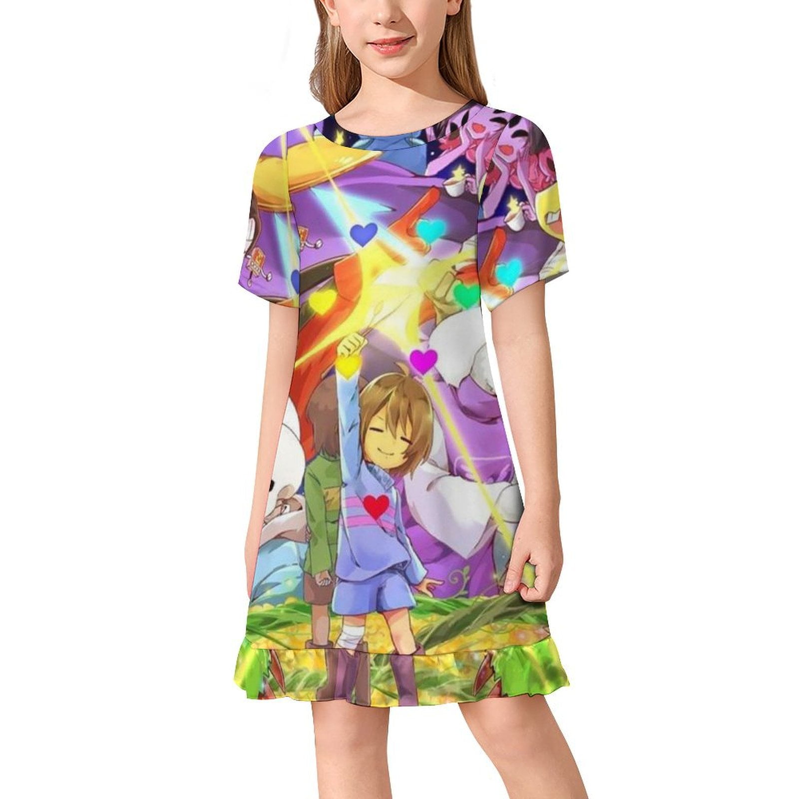 Chracters Game Undertale Children's Short Sleeved Dress 3D Printed ...