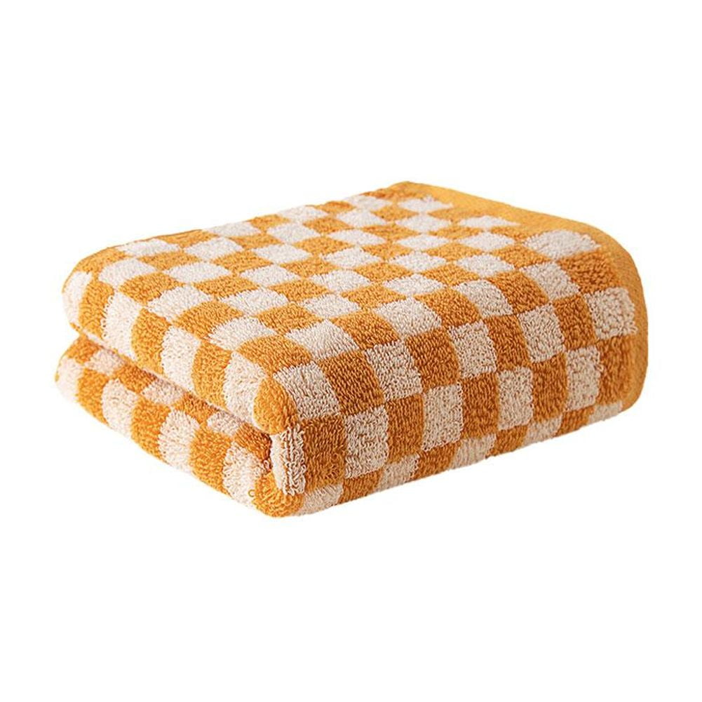 Chred Pattern Long-Staple Cotton Towel Soft Skin-Friendly Face Towels ...