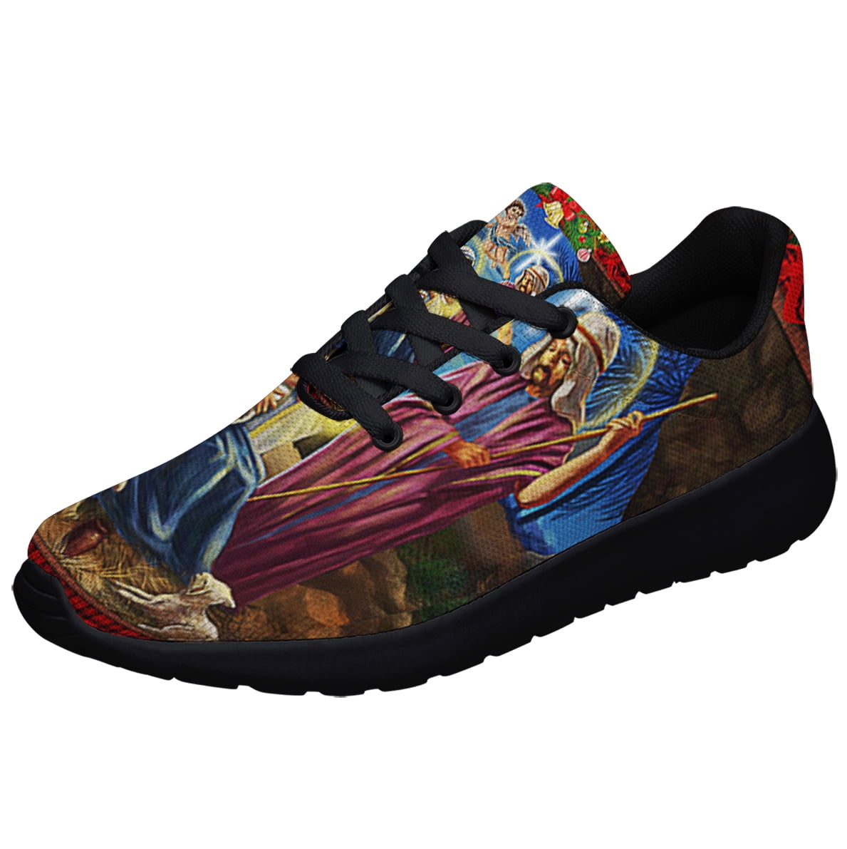 ChriStas Nativity Scene Oh Holy Night Jesus Was Born Shoes Sneakers ...