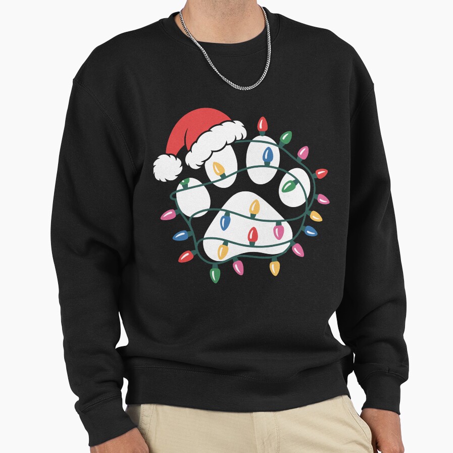 Chriatmas St. Nick Hat With Lights Holiday Graphic Unisex Sweatshirt ...