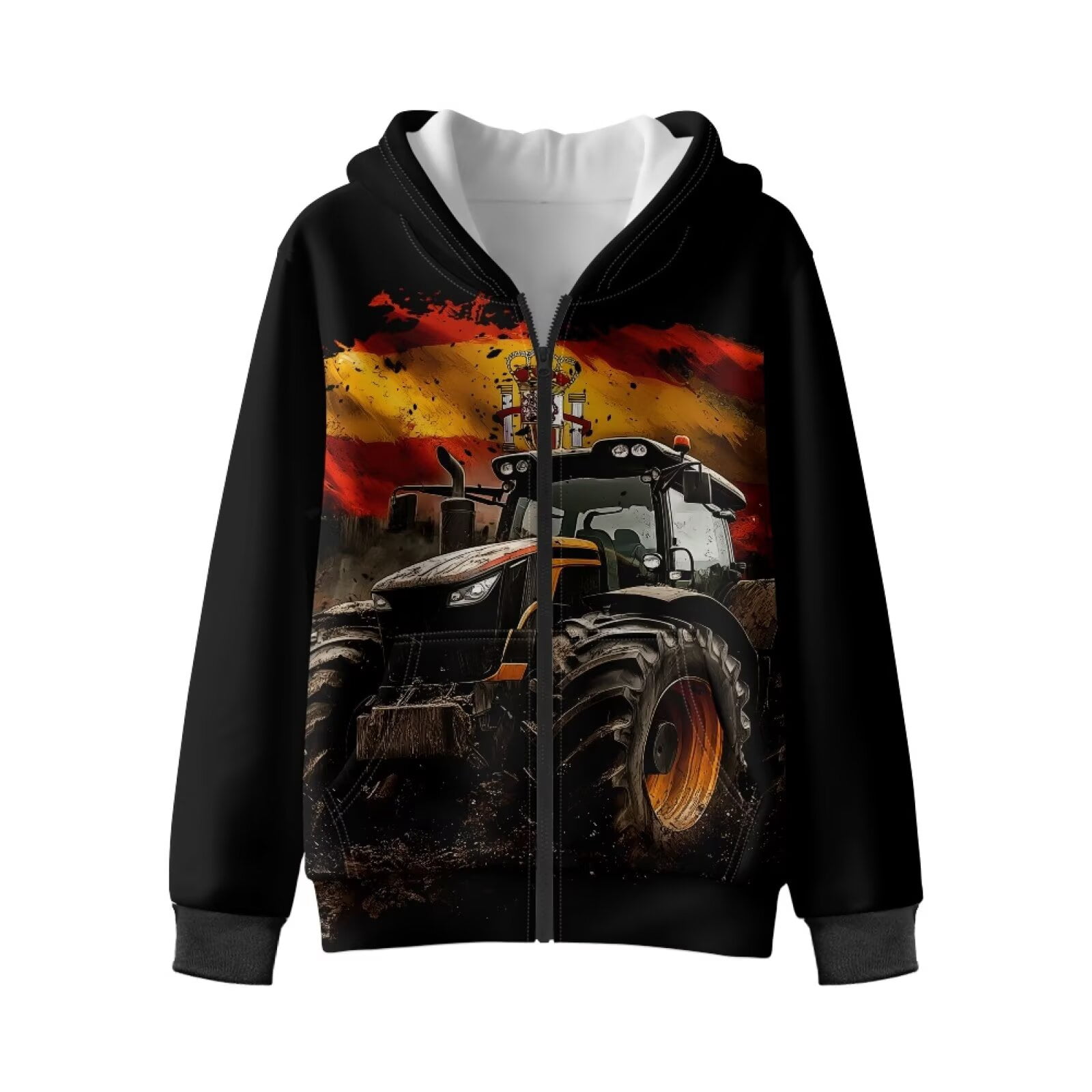 Chririnla Art Tractor Fluffy Sweatshirt for Boys and Girls - kid Fuzzy ...