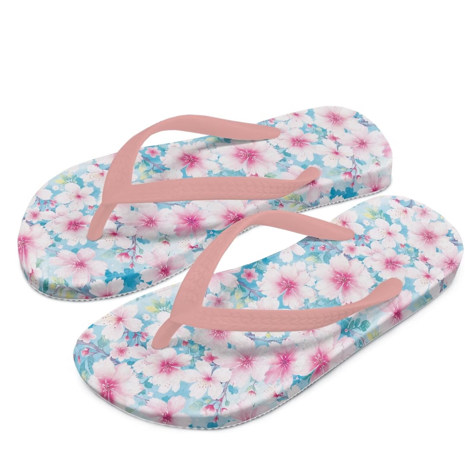 Chririnla Boys Girls Flip Flops Sandals Cherry Blossom Print Chrer Park ...