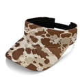 Chririnla Brown Cow Print Pattern Sun Visor Hat for Unisex, Polyester ...