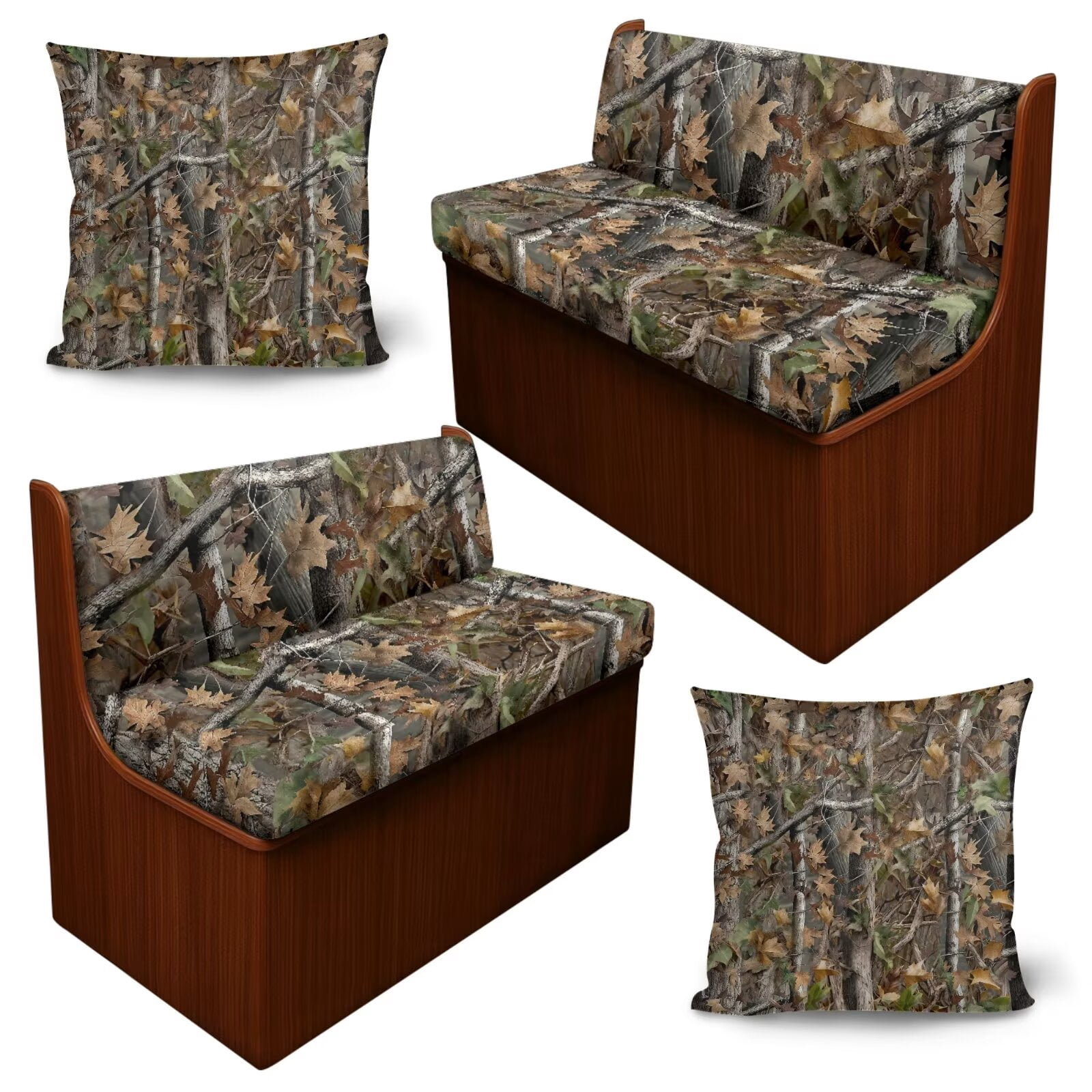 Chririnla Camo Hunting Forest 2 Set Rv Dinette Cushion Covers Camper Rv ...