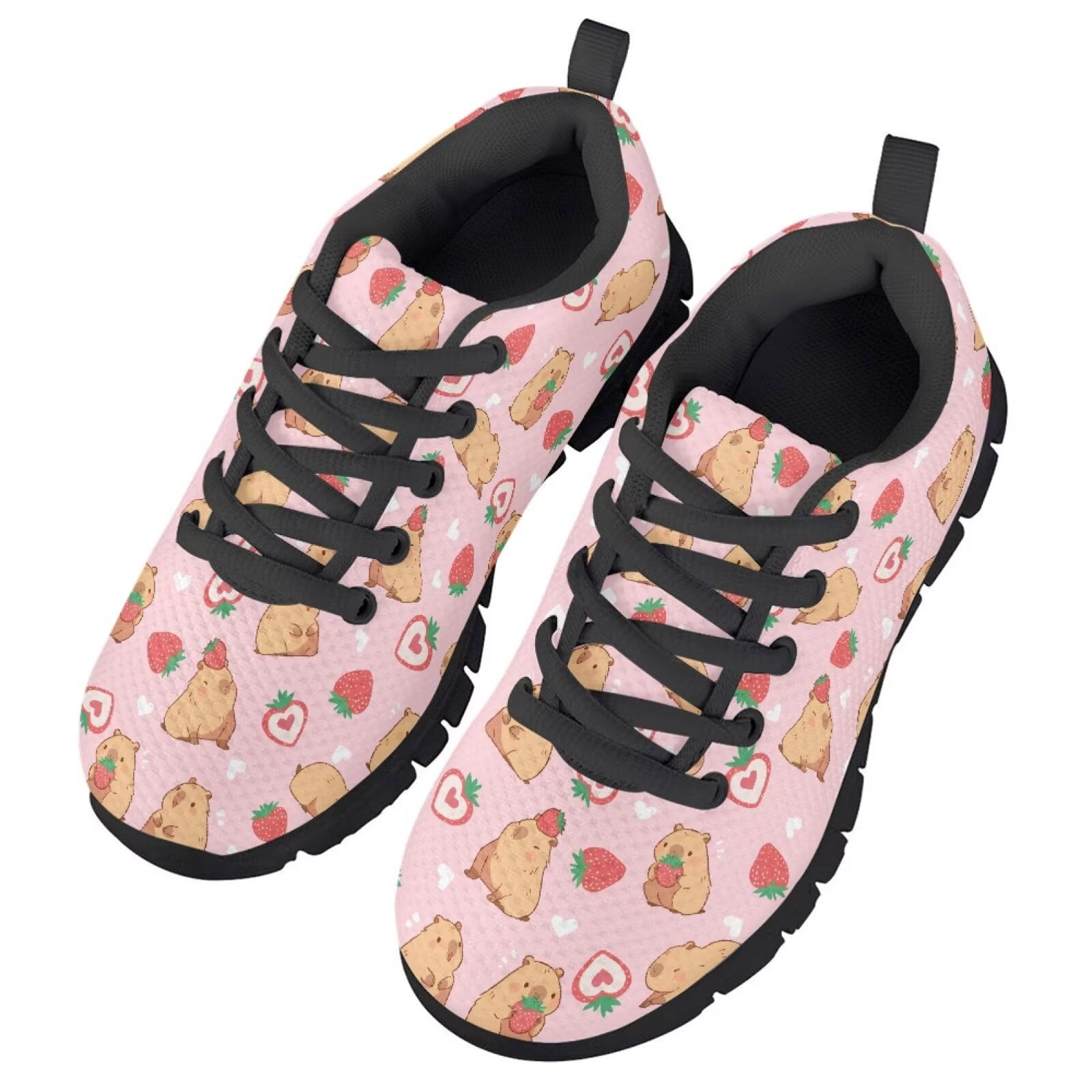 Chririnla Capybara and Strawberry Shoes Boys Girls Animal Sneakers Kids ...
