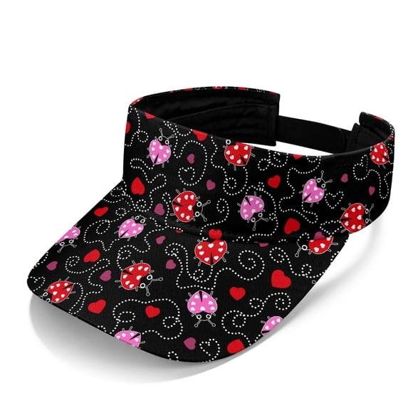 Chririnla Cartoon Ladybug & Heart Pattern Sun Visor for Men, Polyester ...