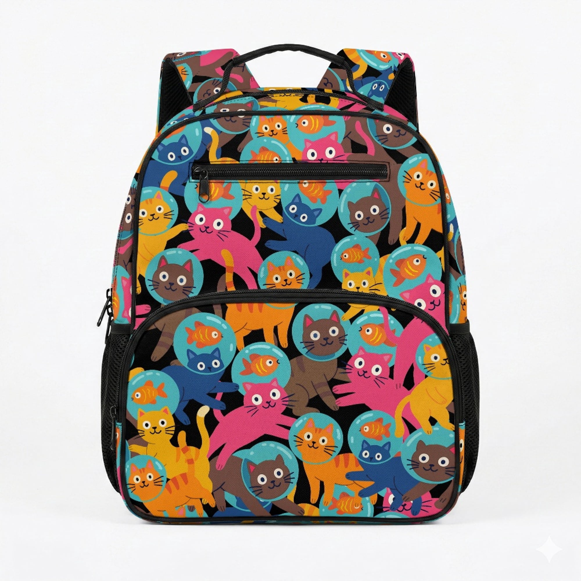 Chririnla Cat Fishbowl Pattern Durable Toddler Backpack for ...