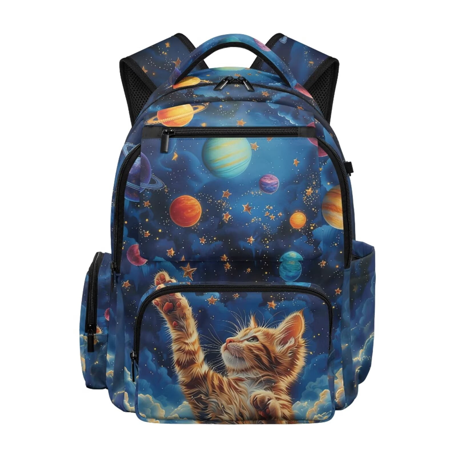 Chririnla Cat Universe Backpack for High School Schoolbag for Girls Boy ...