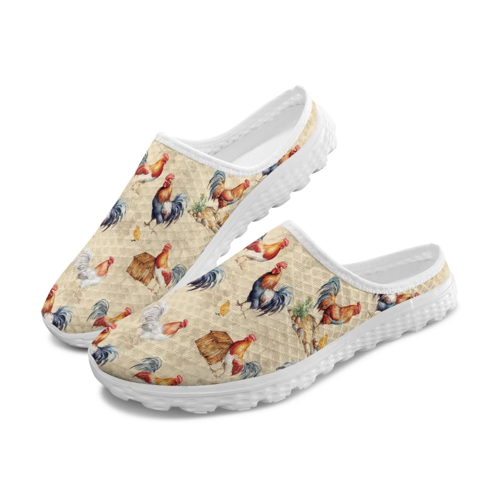 Chririnla Chicken Pattern Womens Slip On Sneakers Mesh Shoes ...