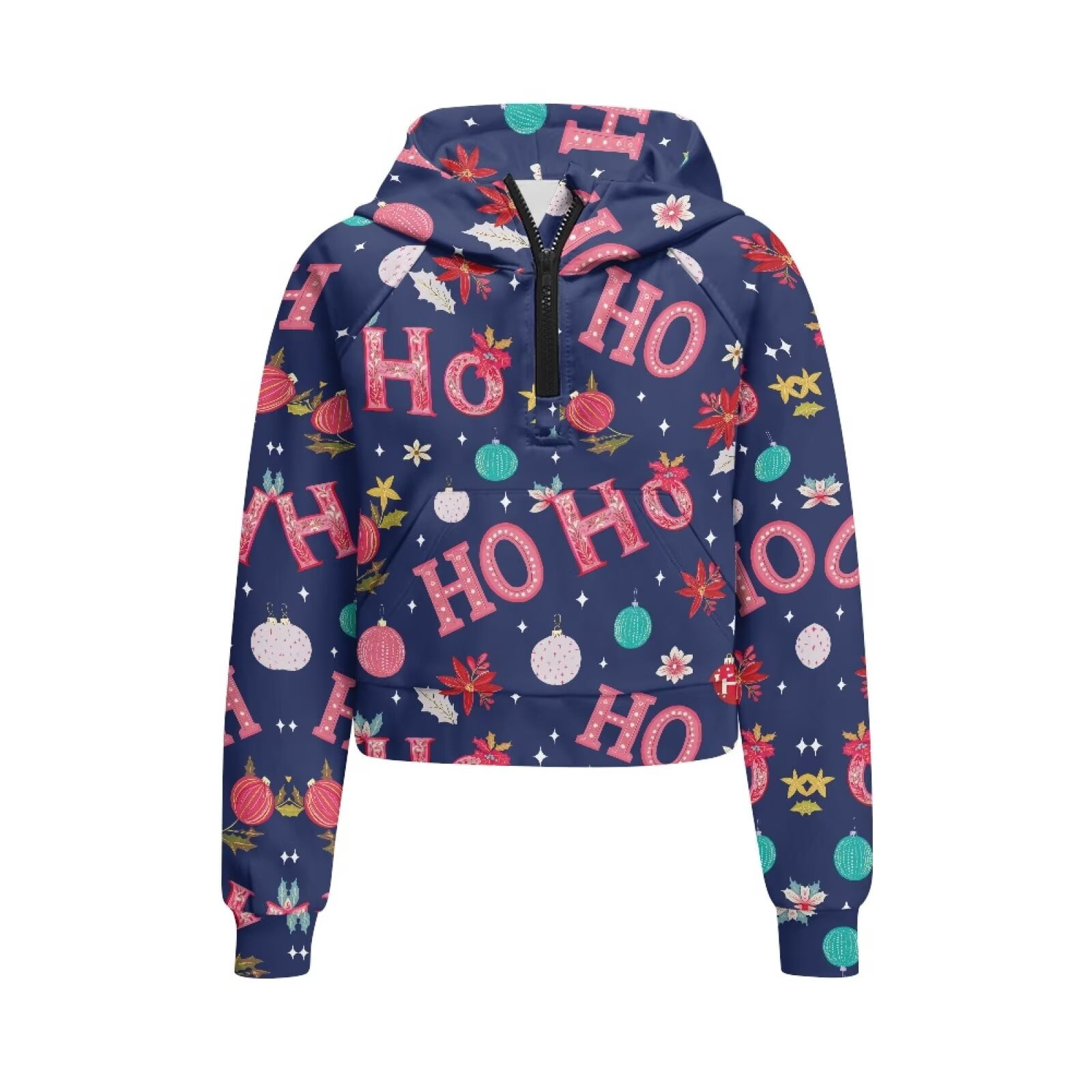 Chririnla Christmas Style Print Girls Athletic Zip Up Sweatshirt with ...